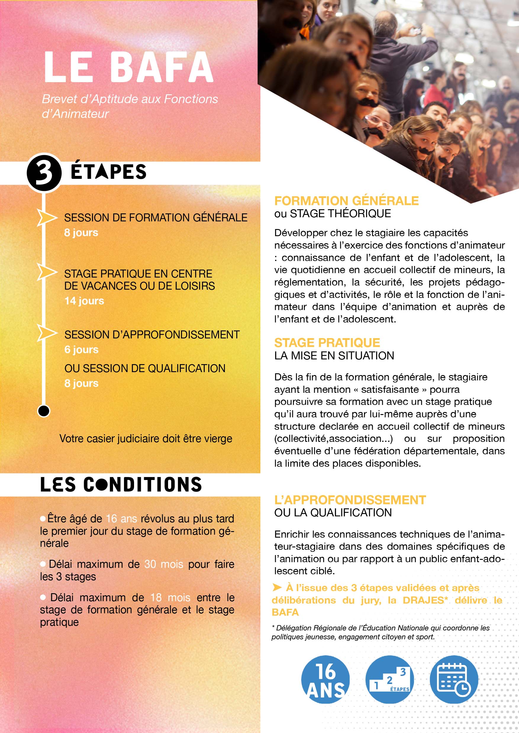 Formations - Les étapes du BAFA